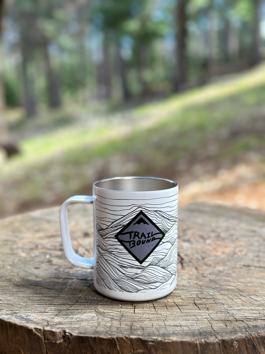 Topo Insulated Mug w/ Lid TB Grey Diamond Logo – Trailboundco
