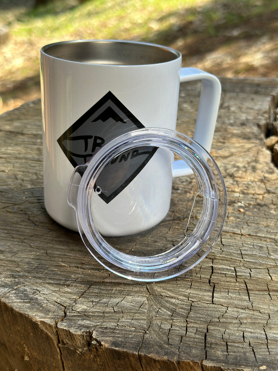 Topo Insulated Mug w/ Lid TB Grey Diamond Logo – Trailboundco
